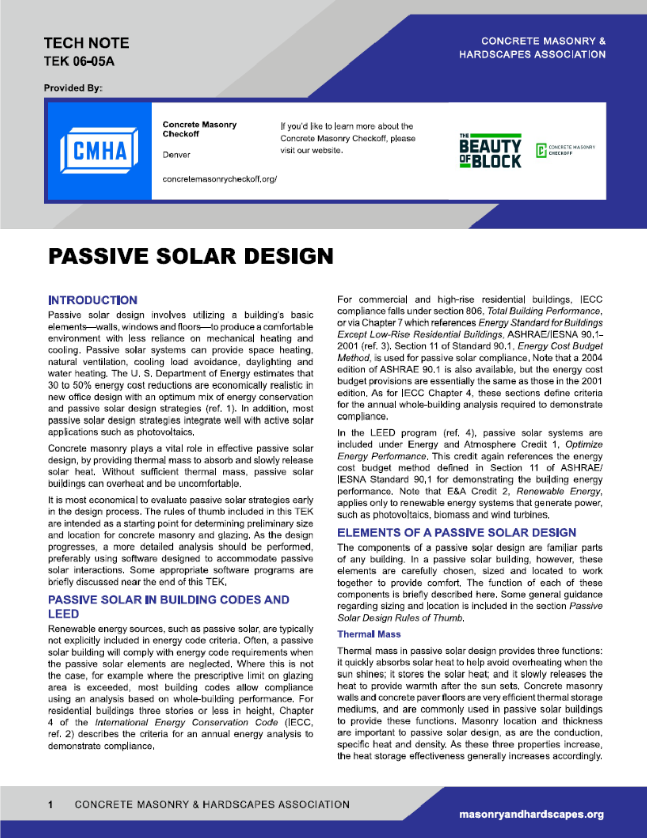 Passive Solar Design - The Beauty of Block