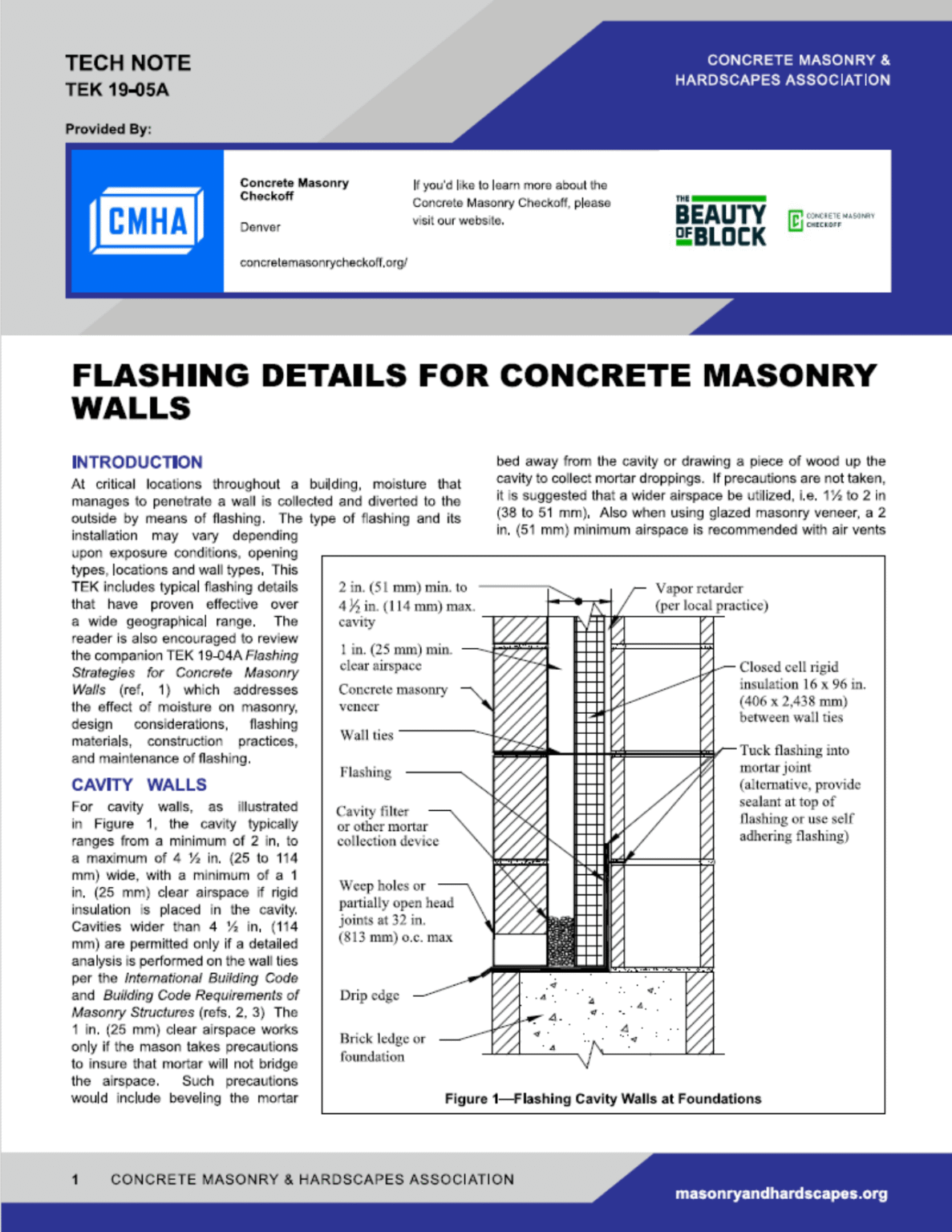 Flashing Details for Concrete Masonry Walls - The Beauty of Block